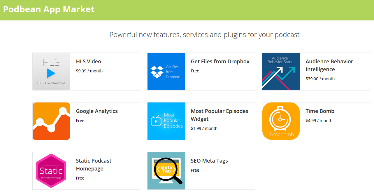 New Podbean App Market: Powerful features, services and plugins for ...